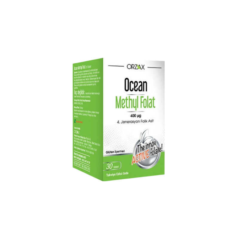 ORZAX OCEAN METHYL FOLATE 400MCG *30TAB - FARMATECH